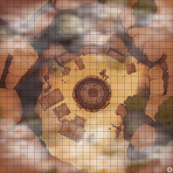 Abandoned Village Ruins Battlemap - TTRPG Map For D&D and Roll20 ...