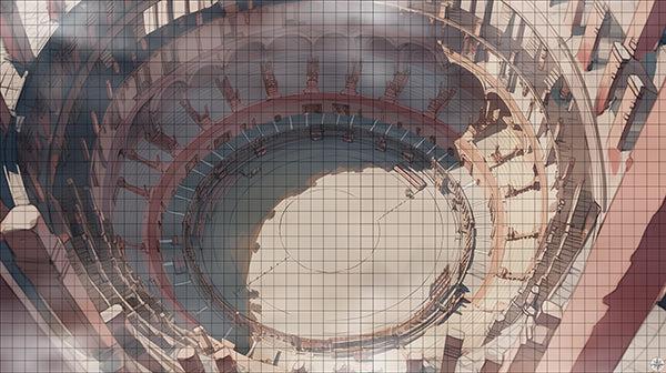 Aegis Coliseum Battlemap - TTRPG Map For D&D and Roll20 – Mistcharter Maps