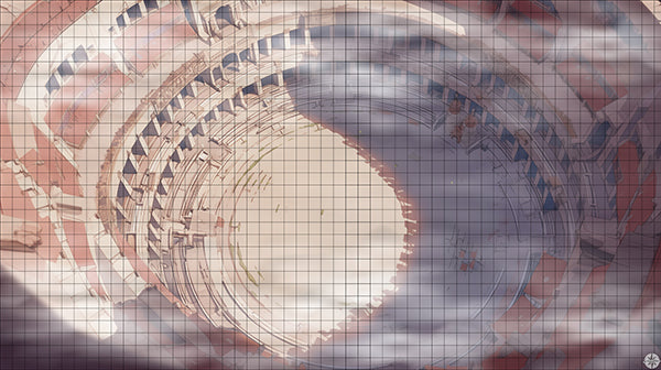Coliseum Ruins Battlemap - TTRPG Map For D&D and Roll20 – Mistcharter Maps