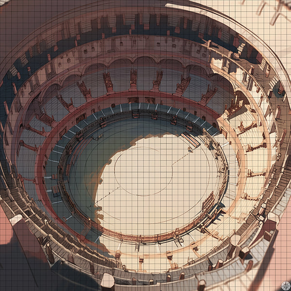 Colosseum Battlemap - TTRPG Map For D&D and Roll20 – Mistcharter Maps