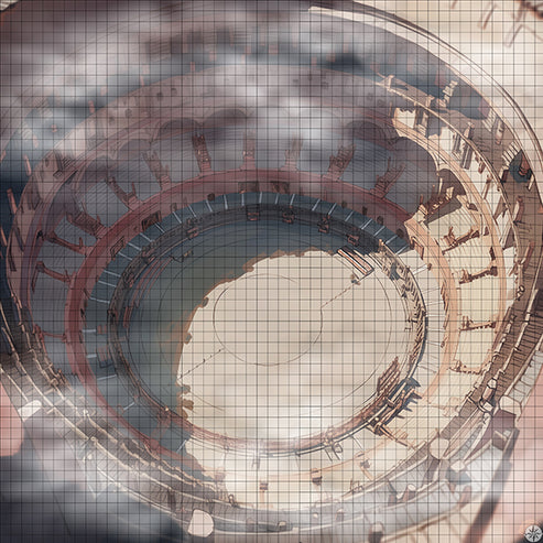 Colosseum Battlemap - TTRPG Map For D&D and Roll20 – Mistcharter Maps