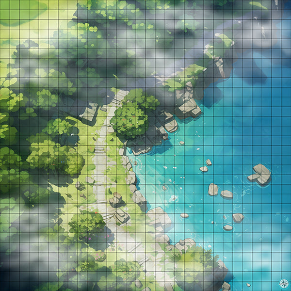 Enchanted Timber Lake Expanse Battlemap - TTRPG Map For D&D and Roll20 ...