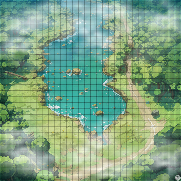 Forest Lake Campground Map Battlemap - TTRPG Map For D&D and Roll20 ...