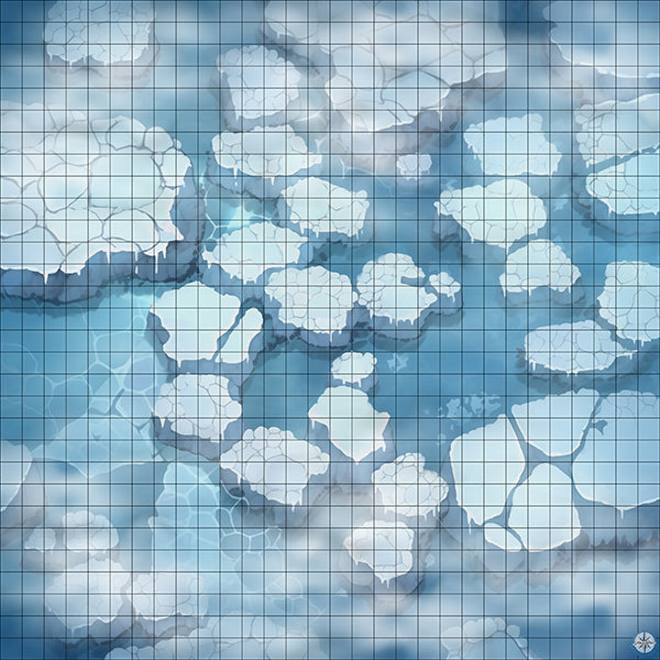 Frostpeak Glacier Lake Battlemap - TTRPG Map For D&D and Roll20 ...