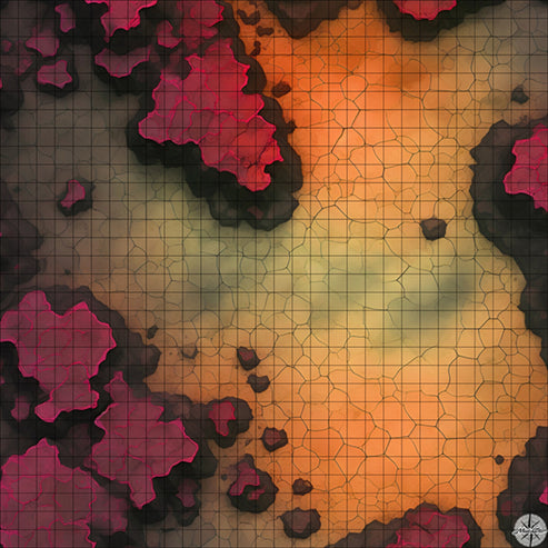 Cracked Red Cliffs Battlemap - TTRPG Map For D&D and Roll20 ...