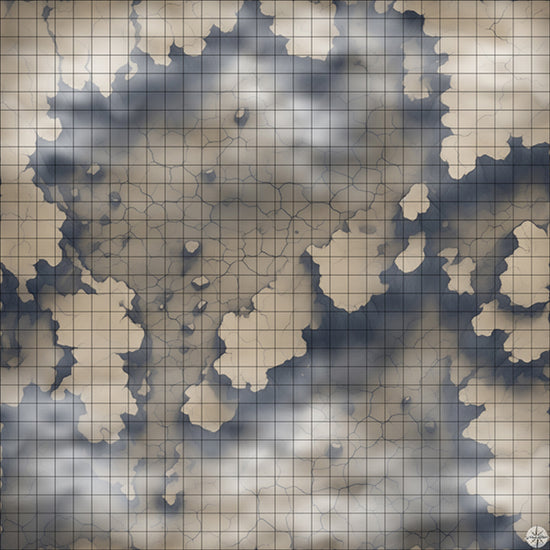 Cracked Grey Desert Cliffs Battlemap - TTRPG Map For D&D and Roll20 ...