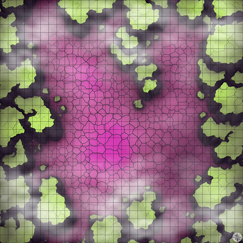 Acid Cliffs with Purple Clearing Battlemap - TTRPG Map For D&D and ...