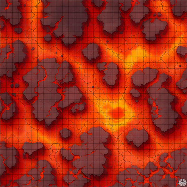 Dried Cracked Lava Cliffs Battlemap - TTRPG Map For D&D and Roll20 ...