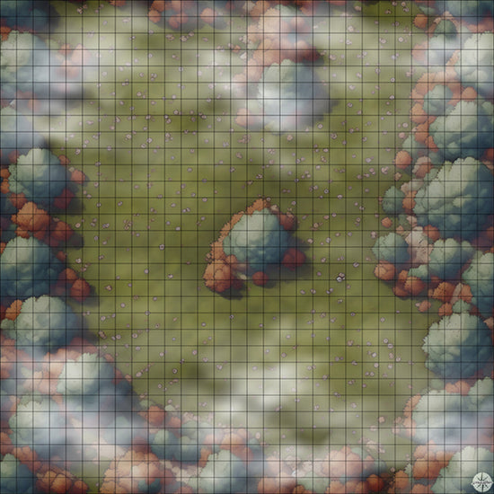 Leafy Autumn Meadow Clearing Battlemap - TTRPG Map For D&D and Roll20 ...
