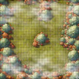 Leafy Autumn Meadow Clearing Battlemap - TTRPG Map For D&D and Roll20 ...