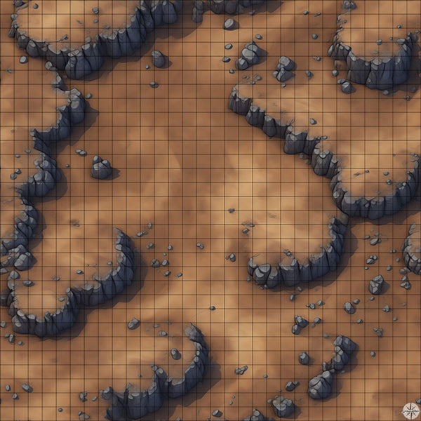 Desert Canyon Cliffs Battlemap - TTRPG Map For D&D and Roll20 ...