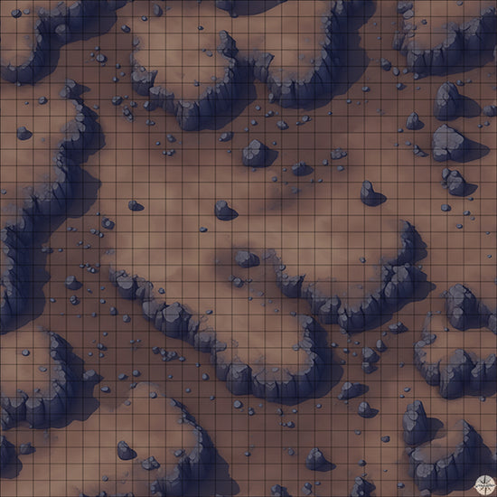 Desert Rocky Clearing Battlemap - TTRPG Map For D&D and Roll20 ...