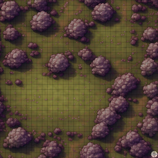 Meadow with Purple Trees and Flowers Battlemap - TTRPG Map For D&D and ...
