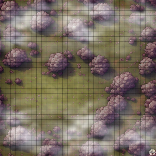 Meadow with Purple Trees and Flowers Battlemap - TTRPG Map For D&D and ...