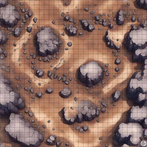 Desert Plateaus Battlemap - TTRPG Map For D&D and Roll20 – Mistcharter Maps