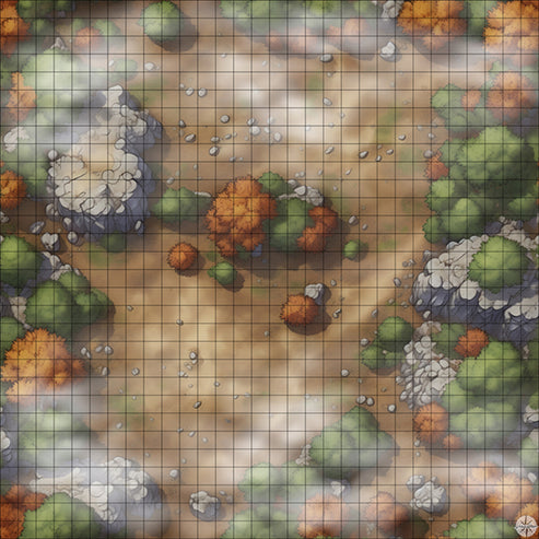 Autumn Hillside Clearing Battlemap - TTRPG Map For D&D and Roll20 ...