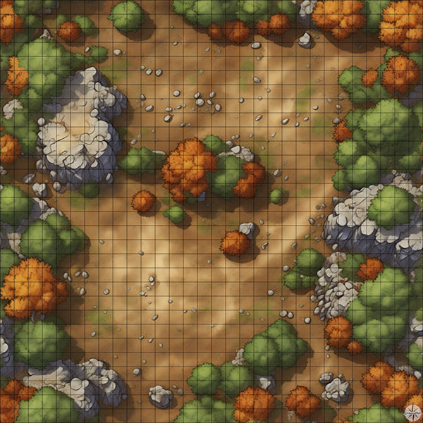 Autumn Hillside Clearing Battlemap - TTRPG Map For D&D and Roll20 ...