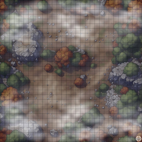 Autumn Hillside Clearing Battlemap - TTRPG Map For D&D and Roll20 ...
