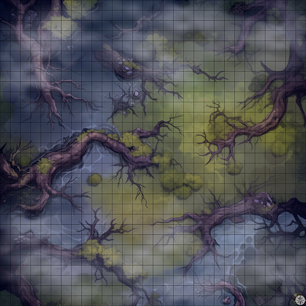 Mistvale Bog Battlemap - TTRPG Map For D&D and Roll20 – Mistcharter Maps