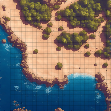 Coastal D&D Maps - Free Beach TTRGP Battle Maps | Mistcharter Maps