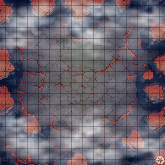 Cracked Volcano Arena Battlemap - TTRPG Map For D&D and Roll20 ...