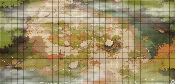 Swamp Clearing Battlemap - TTRPG Map For D&D and Roll20 – Mistcharter Maps