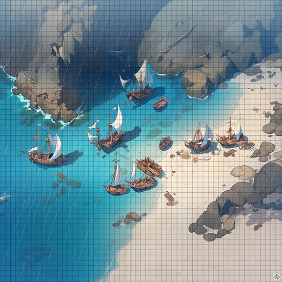 D&D Coastal Battle Map Pack - 12 Coastline Maps - TTRPG Map For D&D and ...