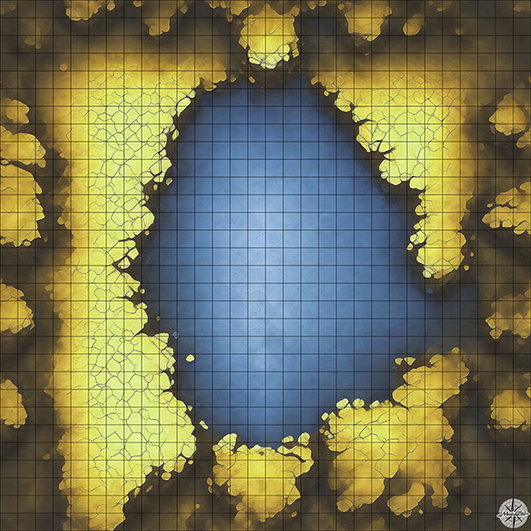 Acrid Hell Arena Battlemap - TTRPG Map For D&D and Roll20 | Mistcharter ...