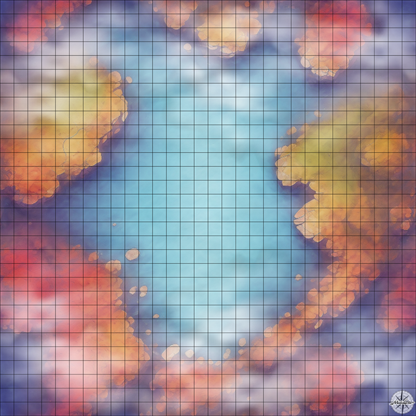 Autumn Arena With Dragon Egg Clearing Battlemap - TTRPG Map For D&D and ...
