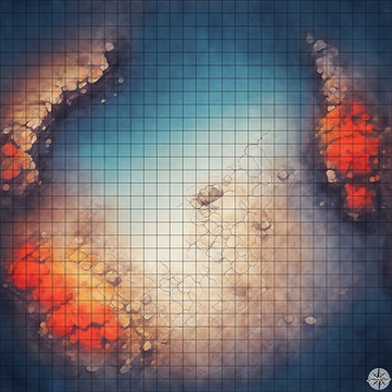 Hellscape D&D Maps - Volcano TTRGP Battle Maps | Mistcharter Maps