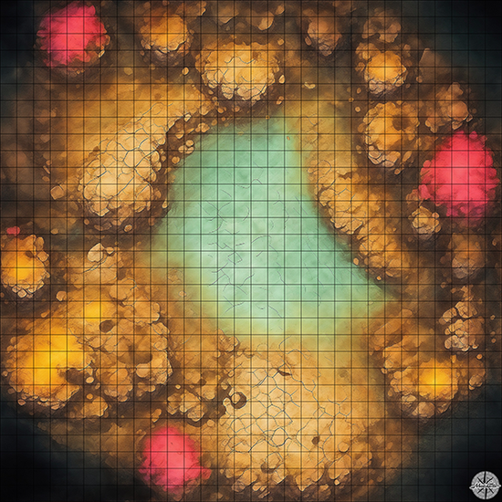 Cave With Buried Dragon Egg Battlemap - TTRPG Map For D&D and Roll20 ...