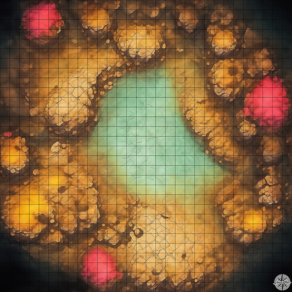 Cave With Buried Dragon Egg Battlemap - TTRPG Map For D&D and Roll20 ...