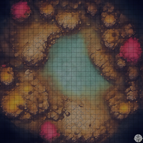 Cave With Buried Dragon Egg Battlemap - TTRPG Map For D&D and Roll20 ...