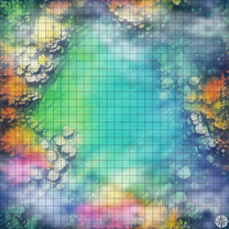 Deep Sea Arena With Rainbow Coral Battlemap - TTRPG Map For D&D and ...