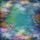 Deep Sea Arena With Rainbow Coral Battlemap - TTRPG Map For D&D and ...