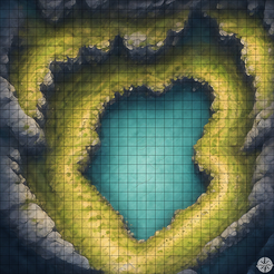 Dragon Egg Cave Battlemap - TTRPG Map For D&D and Roll20 | Mistcharter Maps