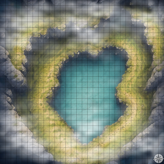 Dragon Egg Cave Battlemap - TTRPG Map For D&D and Roll20 | Mistcharter Maps