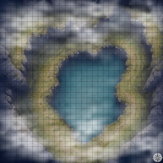 Dragon Egg Cave Battlemap - TTRPG Map For D&D and Roll20 | Mistcharter Maps