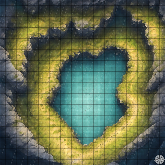 Dragon Egg Cave Battlemap - TTRPG Map For D&D and Roll20 | Mistcharter Maps