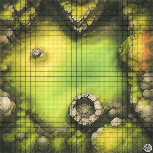 Mountain Arena With Fallen Tower Battlemap - TTRPG Map For D&D and ...