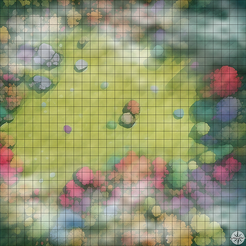 Fey Forest Clearing Battlemap - TTRPG Map For D&D and Roll20 | Mistcharter Maps