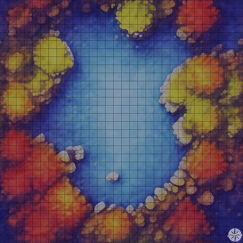 Fey Forest With Large Lake Battlemap - TTRPG Map For D&D and Roll20 ...