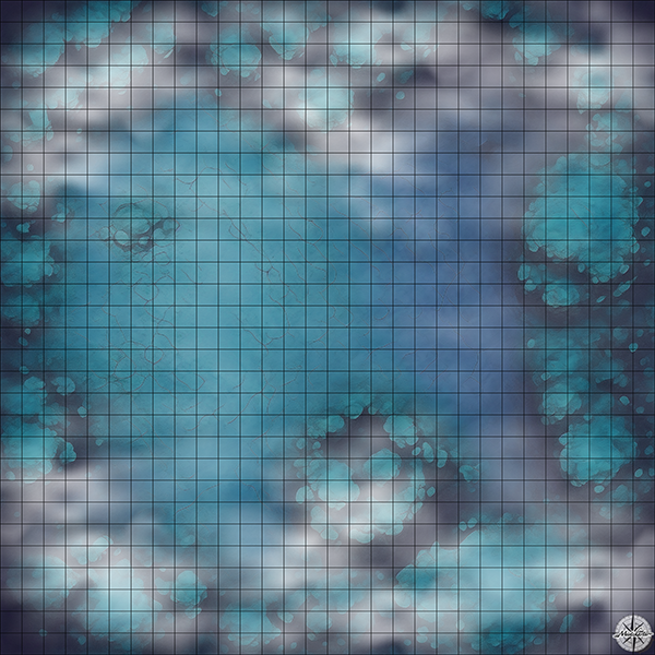 Haunted Caves Battlemap - TTRPG Map For D&D and Roll20 – Mistcharter Maps