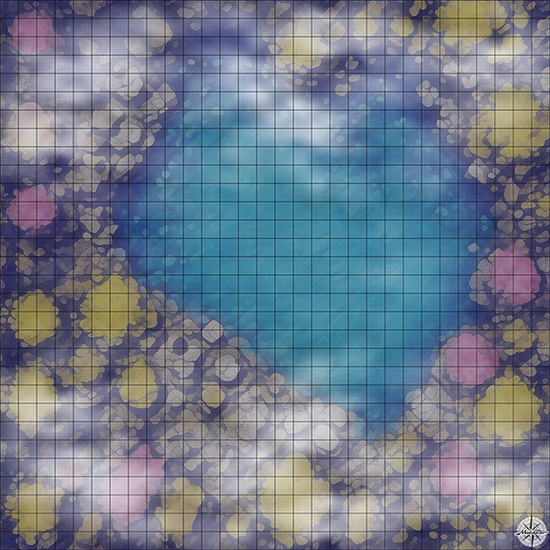 Lovers Lake Battlemap - TTRPG Map For D&D and Roll20 – Mistcharter Maps