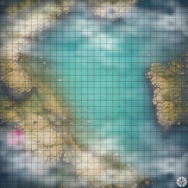 Moon Crest Cove Battlemap - TTRPG Map For D&D and Roll20 – Mistcharter Maps