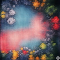 Fey Forest With Pink Pathway Battlemap - TTRPG Map For D&D and Roll20 ...