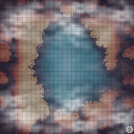 Red Stone Cave Arena Battlemap - TTRPG Map For D&D and Roll20 ...