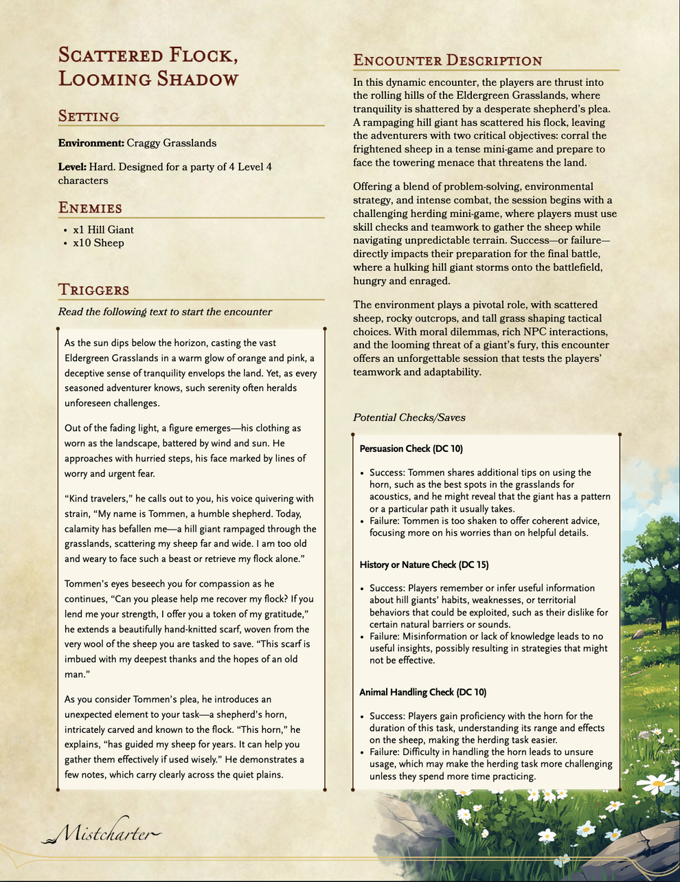 Scattered Flock, Looming Shadow - A 5E One Shot Encounter | Mistcharter ...