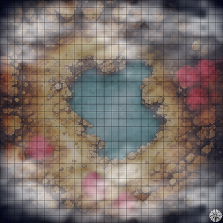 Underground Cave With Lake Battlemap - TTRPG Map For D&D and Roll20 ...